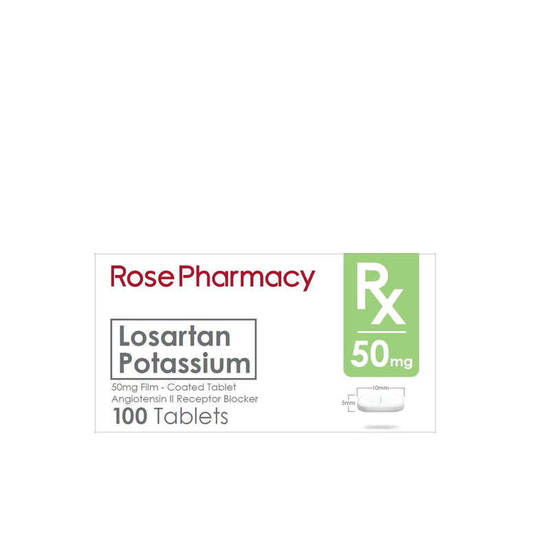 ROSE PHARMACY Losartan Potassium 50mg Film-Coated Tablet 1's price in ...